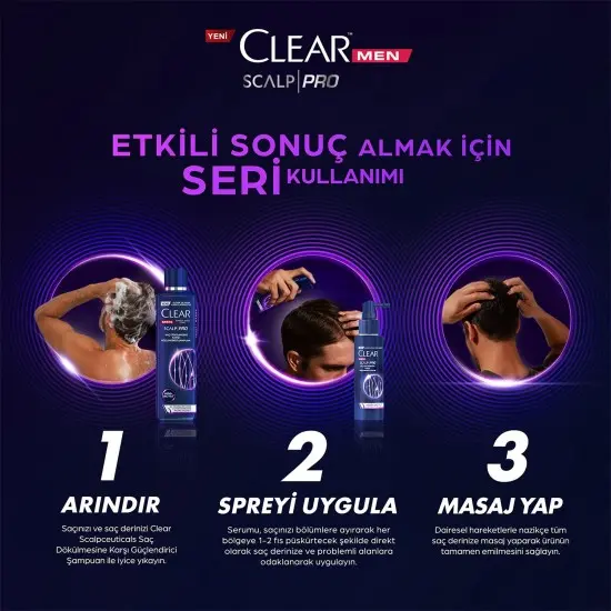 Clear Men Scalp Pro Güçlendirici Şampuan Saç Dökülmesine ve Kepeğe ...